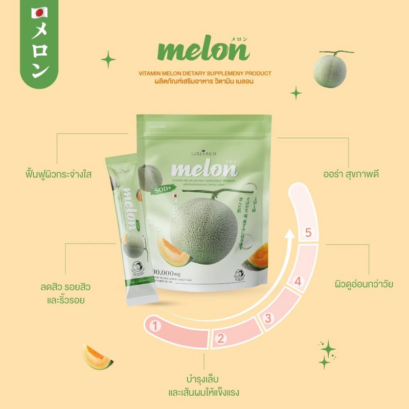 Colla Rich Vitamin Melon SOD+ - Thaimegastore