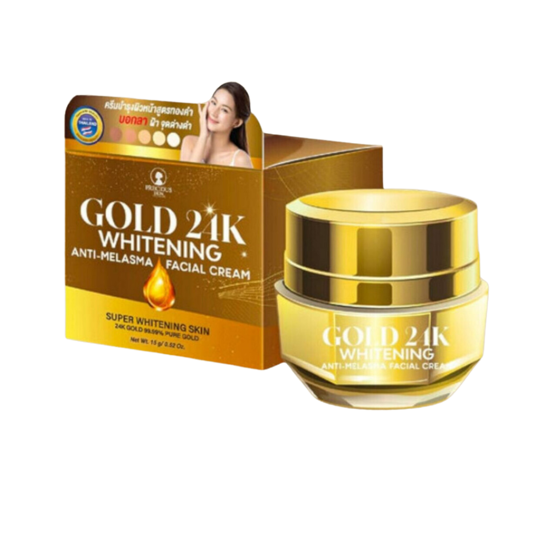 Precious Skin Thailand Gold 24K Whitening Anti-Melasma Facial Cream ...