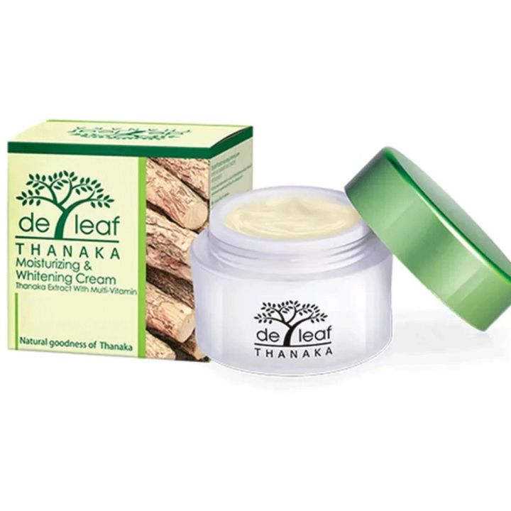 De Leaf Thanaka Extra Moisturizing & Whitening Cream - Thaimegastore