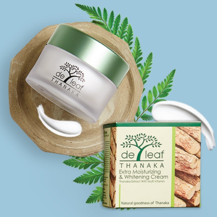 De Leaf Thanaka Extra Moisturizing & Whitening Cream - Thaimegastore