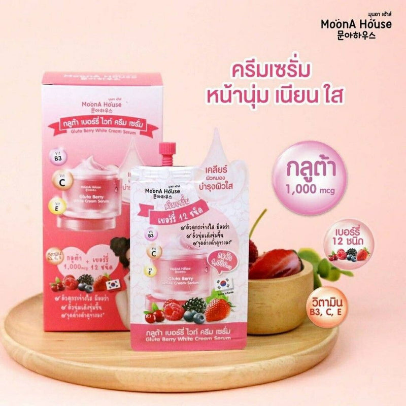 MoonA House Gluta Berry White Cream Serum - Thaimegastore