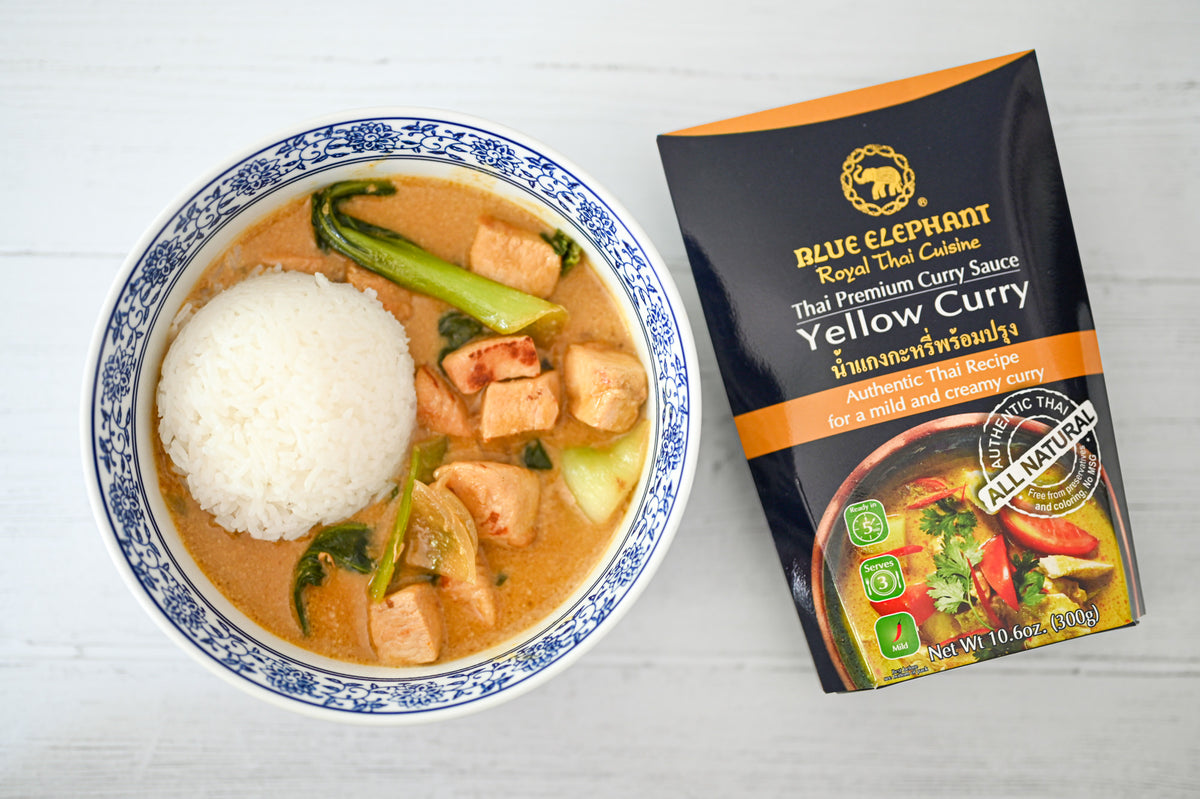 BLUE ELEPHANT YELLOW CURRY PASTE (4 Packs) - Thaimegastore